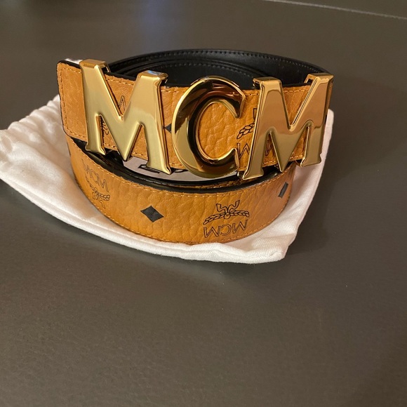 MCM | Accessories | Authentic Mens Mcm Letter Belt In Visetos | Poshmark